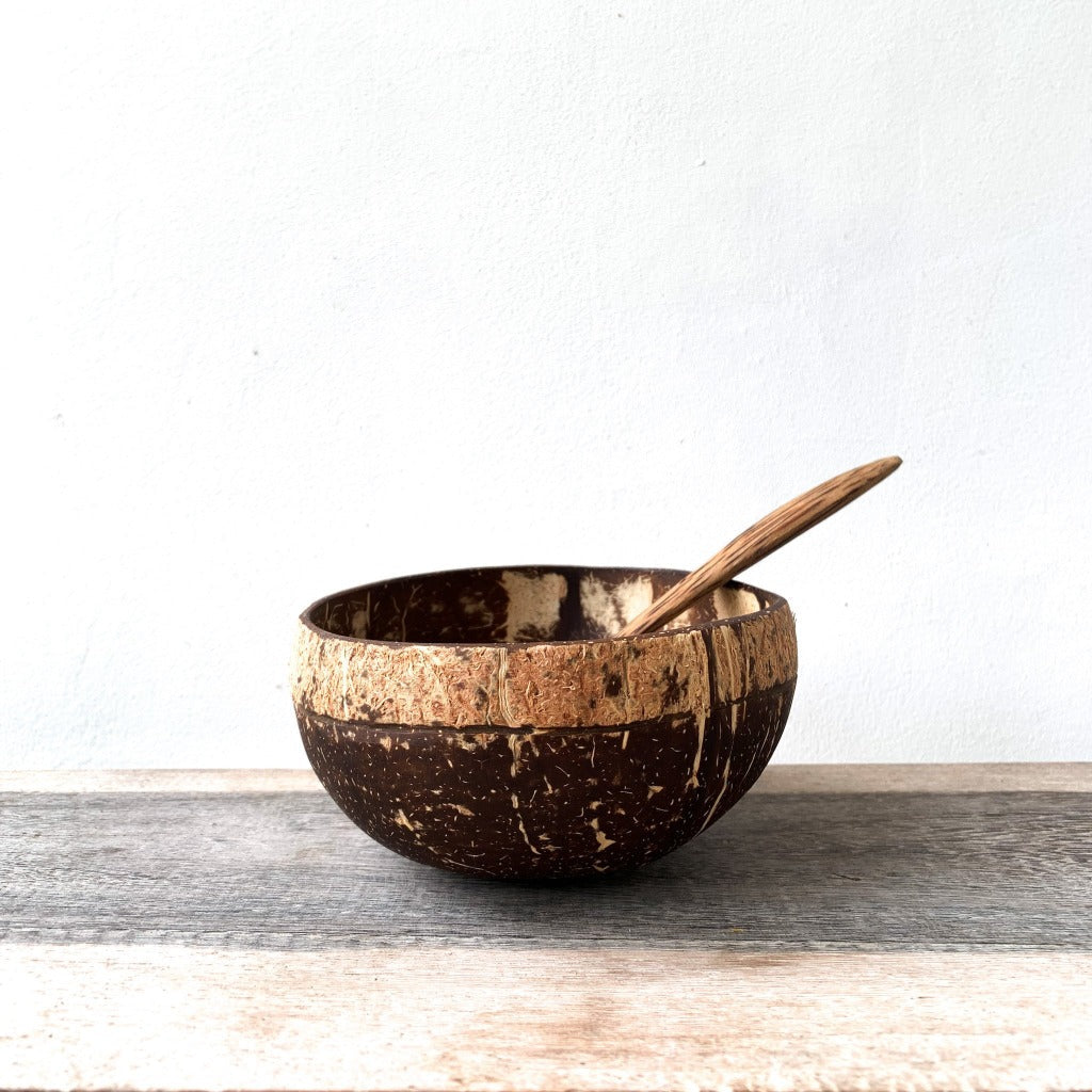 Coconut Bowls + Cutlery Set | Biodegradable Kitchenware | ZellJoy